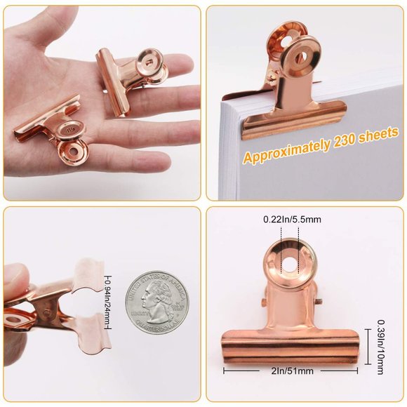 Storage & Organization | Nwt 15 Rose Gold Metal Crafts Paper Clips ...